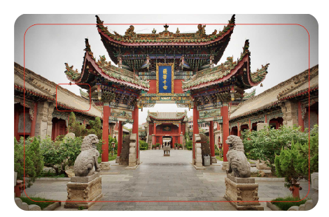 Наклейка на карту "Китай - Храм Сянзи"