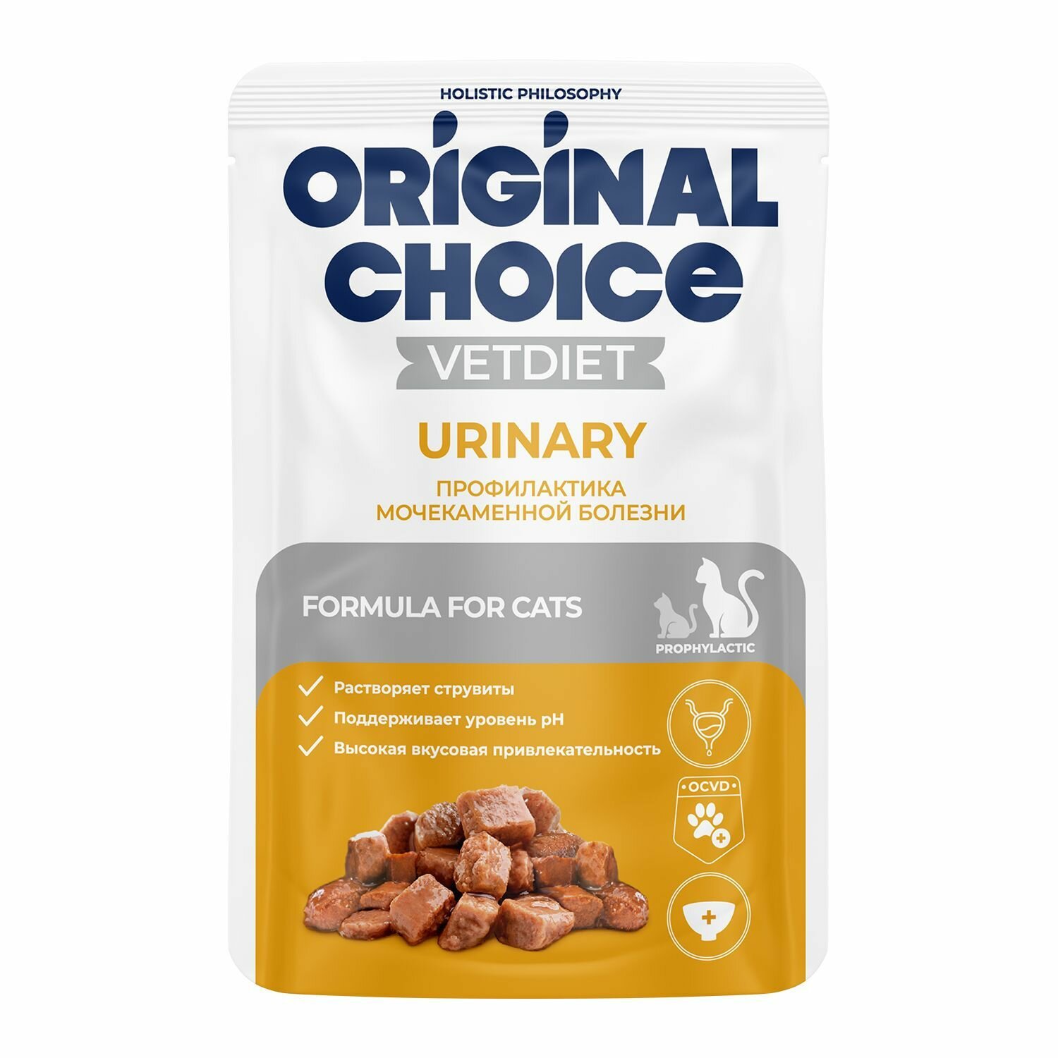 Влажный корм для кошек Original Choice Vetdiet Urinary профилактика МКБ, упаковка 14 х 85 гр
