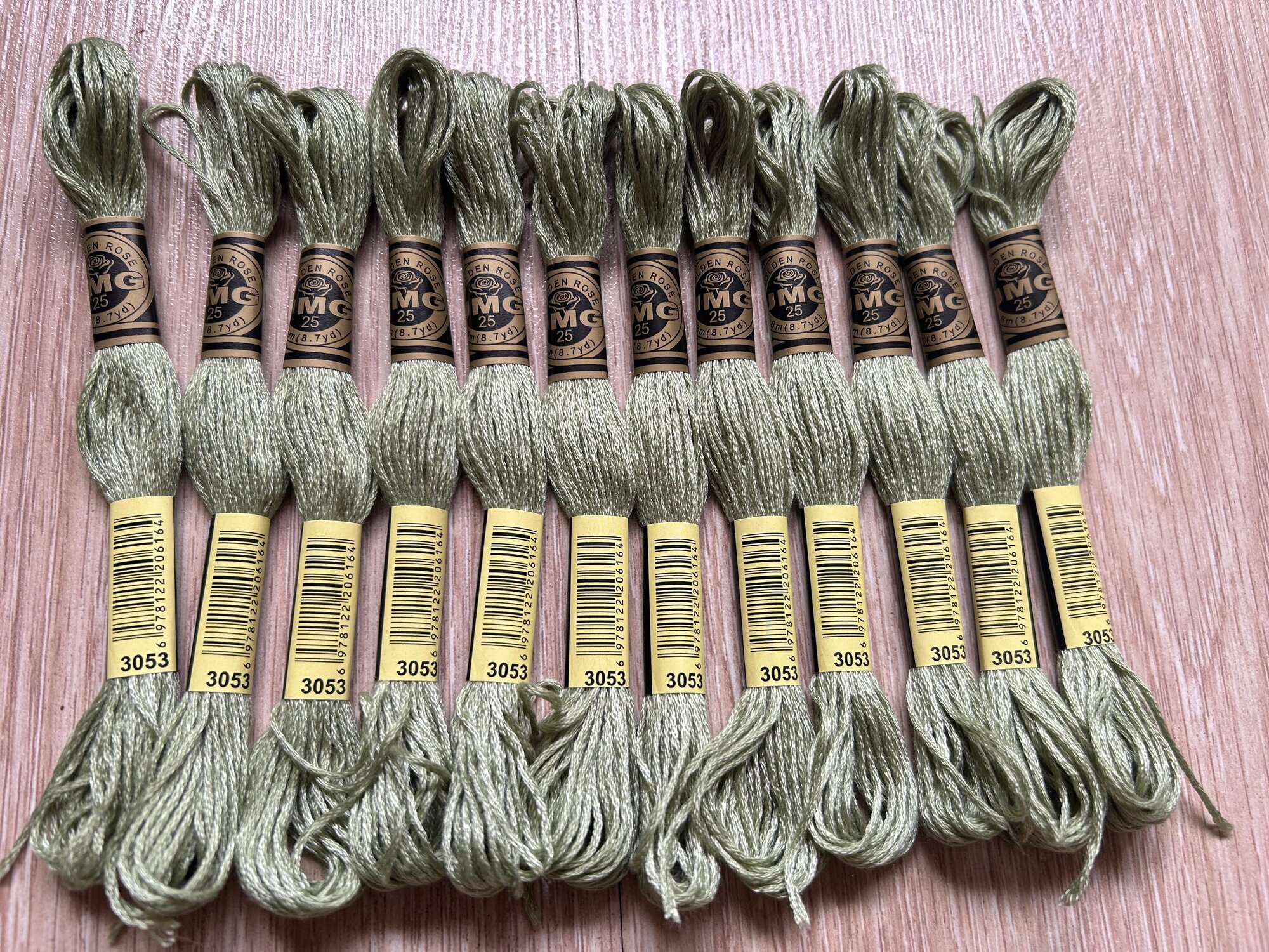 Нитки для вышивания JMC мулине (150-3866) 100% полиэфир 12 штук x 8 м