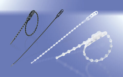 AST-180C стяжка обвязка шариковая пластиковая AVC, белая, упаковка 100 шт.