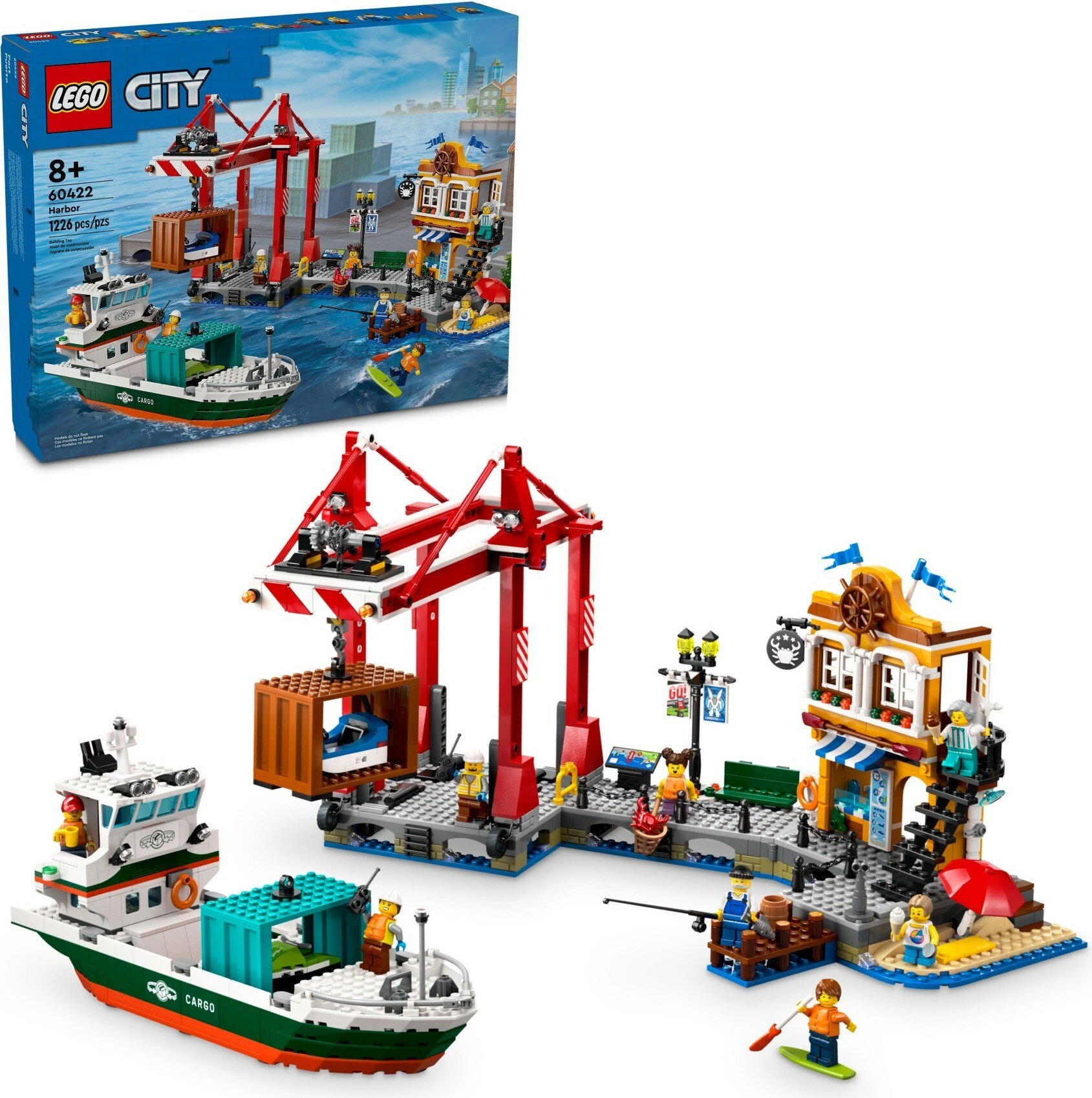 Конструктор LEGO 60422 Приморская гавань с грузовым судном