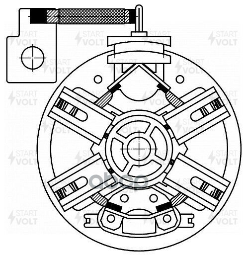 Узел щеточный стартера STARTVOLT арт. VBS0704