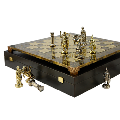 Шахматы "Античные войны", доска коричневая