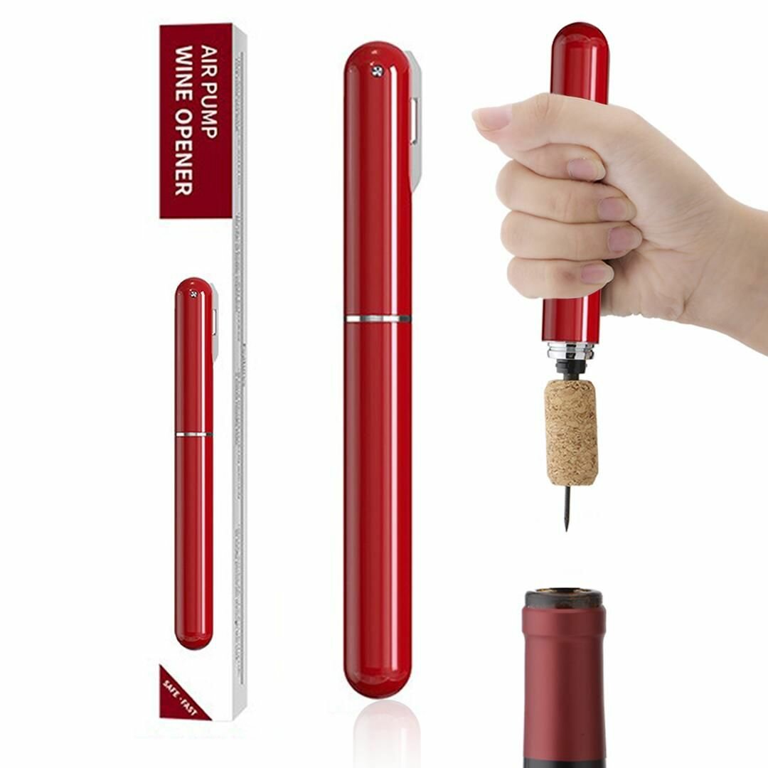 Воздушный насос, открывалка для бутылок вина, стильная ручка, безопасный портативный штифт для удаления пробки