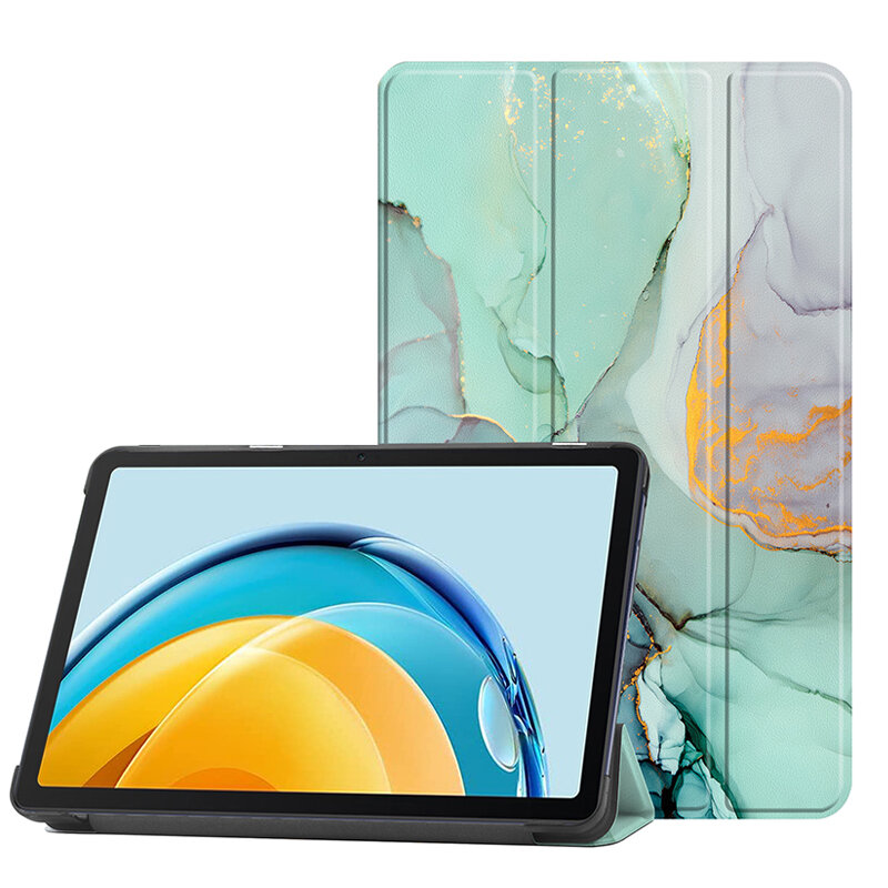 Чехол умный для Honor Pad X8a / NDL-W09 / Хонор Пад Х8а 11 дюйма, 2024 года, зеленый мрамор