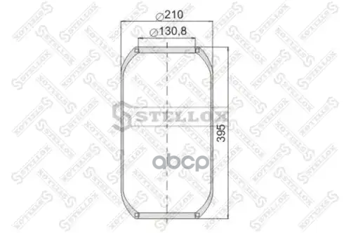 Пневмоподушка ! цил 395-210-130.8/130.8 Omn BPW/Fruehauf/Kogel/MAN/Volvo/SETRA Stellox арт. 9006440SX