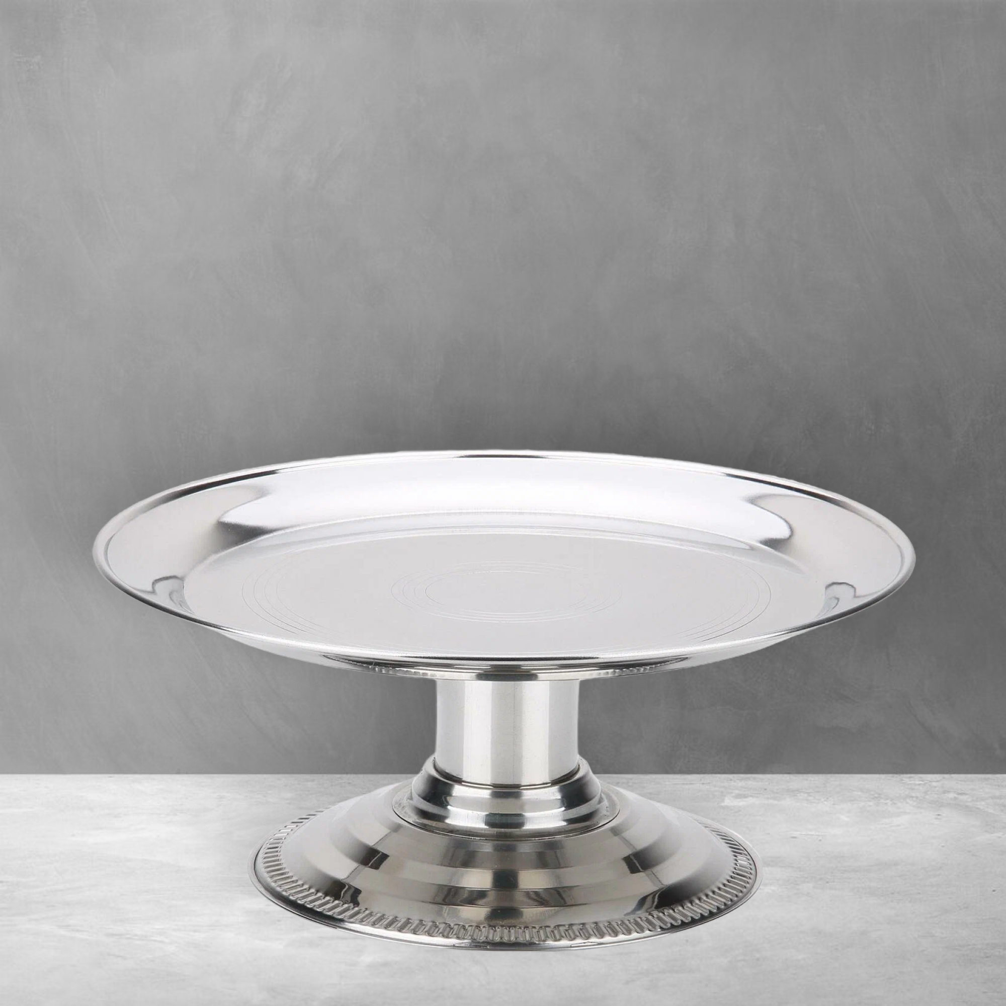 Подставка для торта на ножке 31 СМ MVQ TRIN31, 310x310x150 мм, нержавеющая сталь