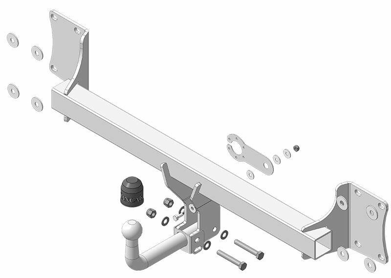 Фаркоп оцинкованный с эл-кой Smart для BMW X5 E-70 F15 X6 F16 (оцинк. Шар)(паспорт и сертификат в комплекте) ZB101A