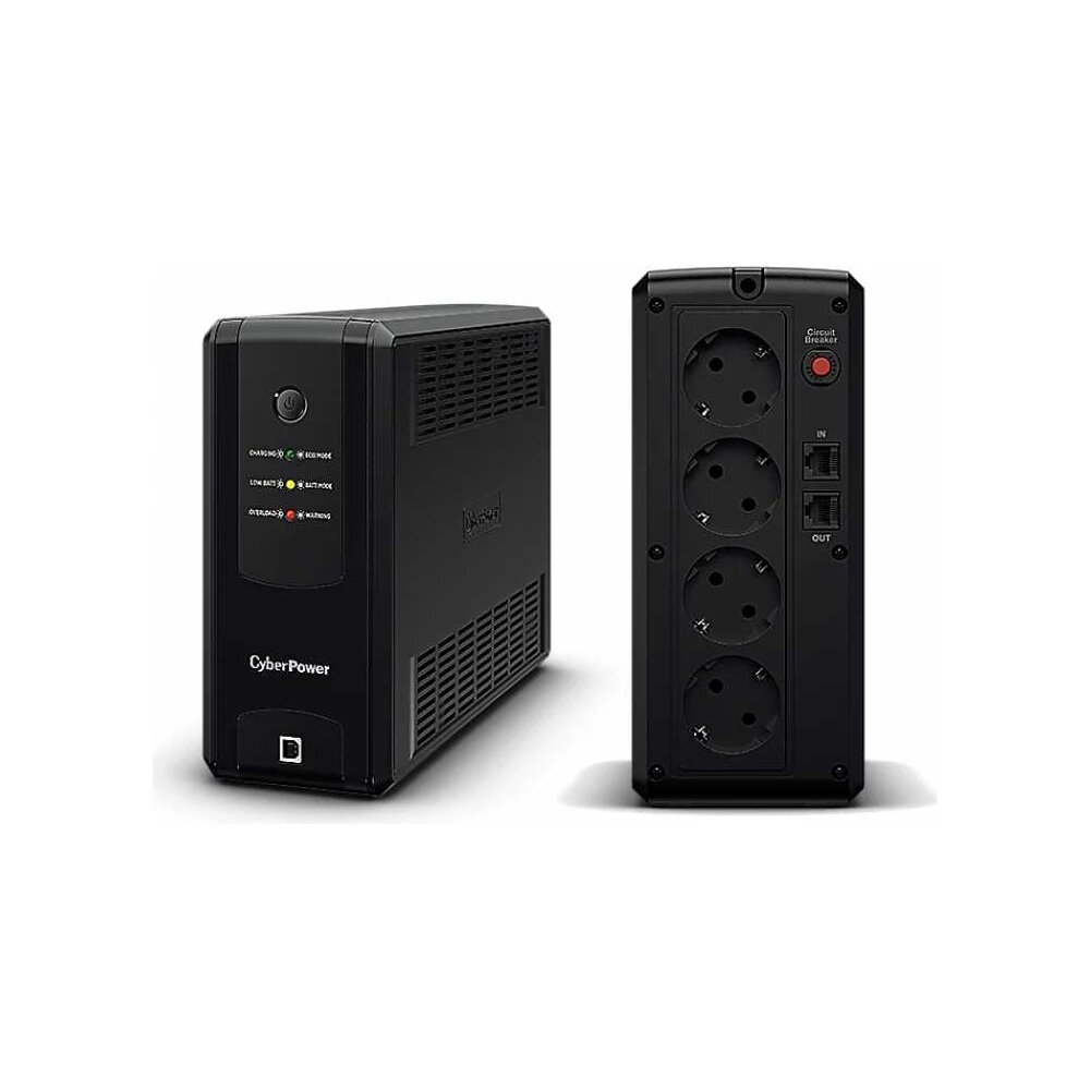 ИБП CYBERPOWER Line-Interactive 1100VA/660W USB/RJ11/45 4 EURO UT1100EG, 2 А, легко