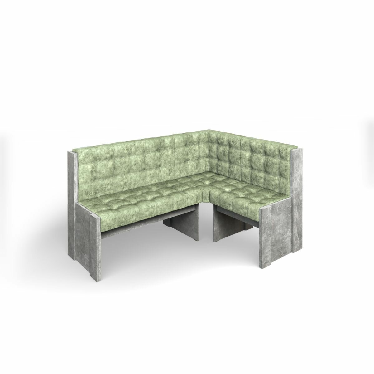 Скамья угловая Брайтон Ателье Светлое/Велюр Мохито