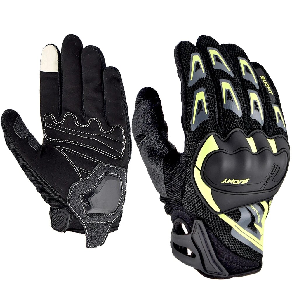 Suomy мотоциклетные перчатки, летние сетчатые дышащие мотоперчатки для мужчин и женщин, перчатки для мотокросса с сенсорным экраном, велосипедные перчатки для мотоциклистов