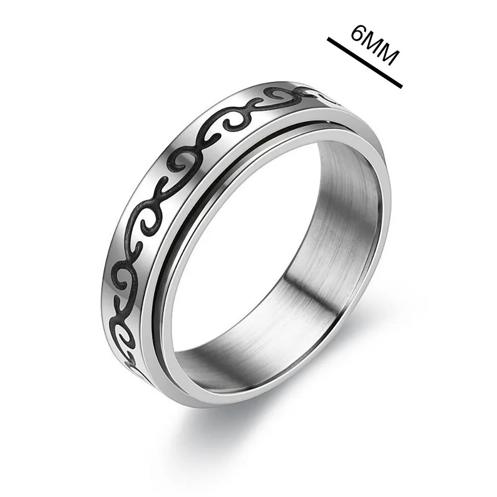 Кольцо тревоги Figet Spinner Rings R00952 Серебряный, R00981, 7