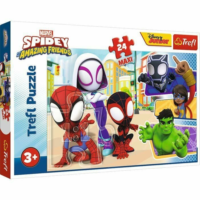 Пазлы Макси 24 деталей. Спайдей и друзья. Marvel (Disney) 14348, (KZWP Trefl-Krakow)