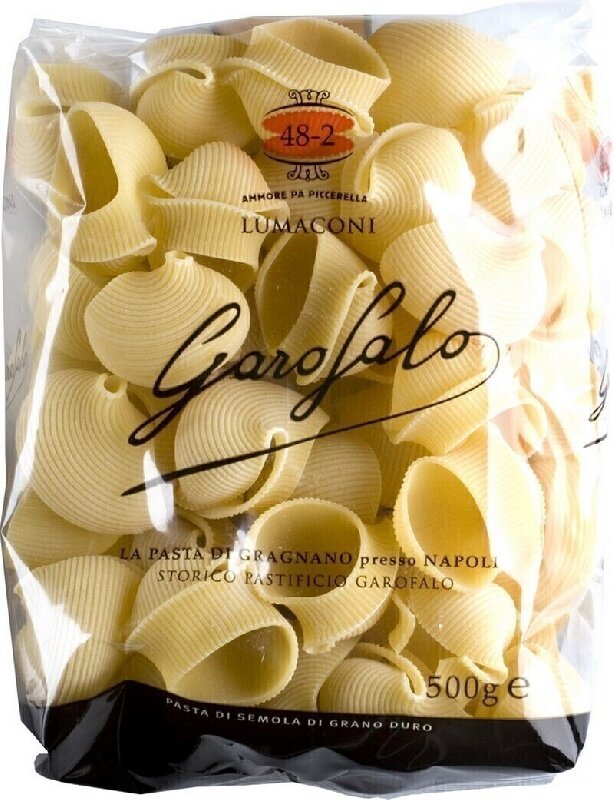 Макаронные изделия Garofalo № 482 "Лумакони" (Большие рифленые улитки) 500г