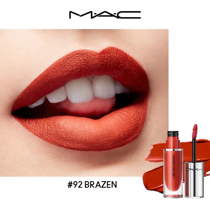 MAC Locked Kiss Ink Замок цвета Глазурь для губ с насыщенным цветом, 92#, 4 мл.