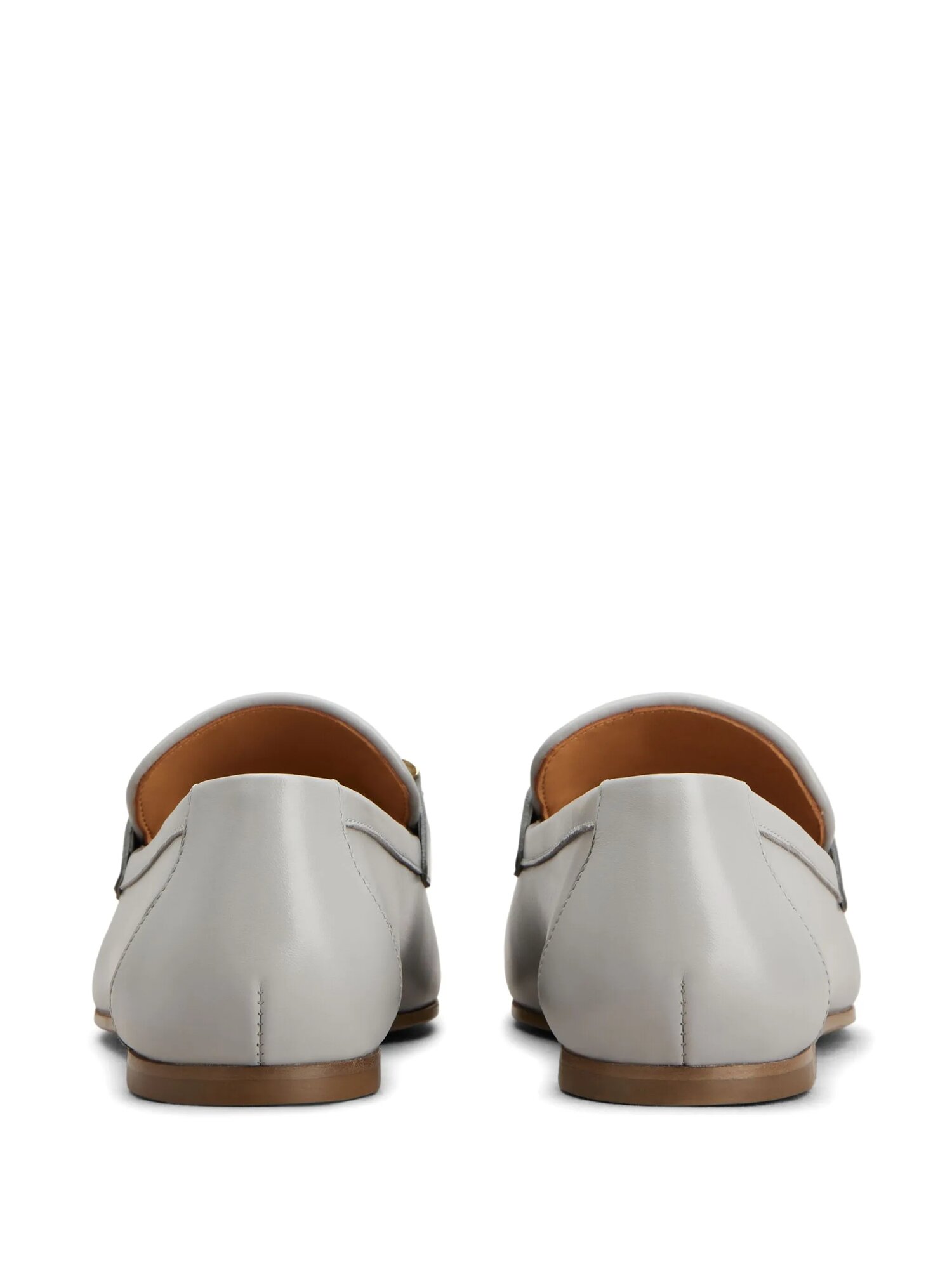 Лоферы Tod's Кожаные лоферы, размер 39, серый — фото 1
