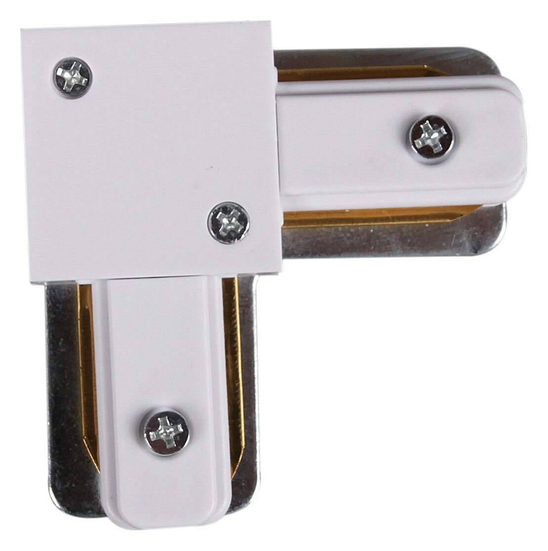 Соединитель угловой L-образный для треков накладных Reluce RL 06038 corner connector WT