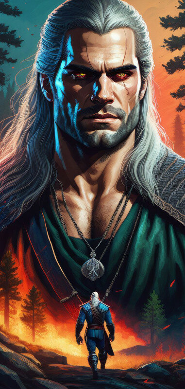 Алмазная мозаика "The Witcher" 40*50см, без рамы. Отлично подходит для дома, украшения, подарков, Рождества.