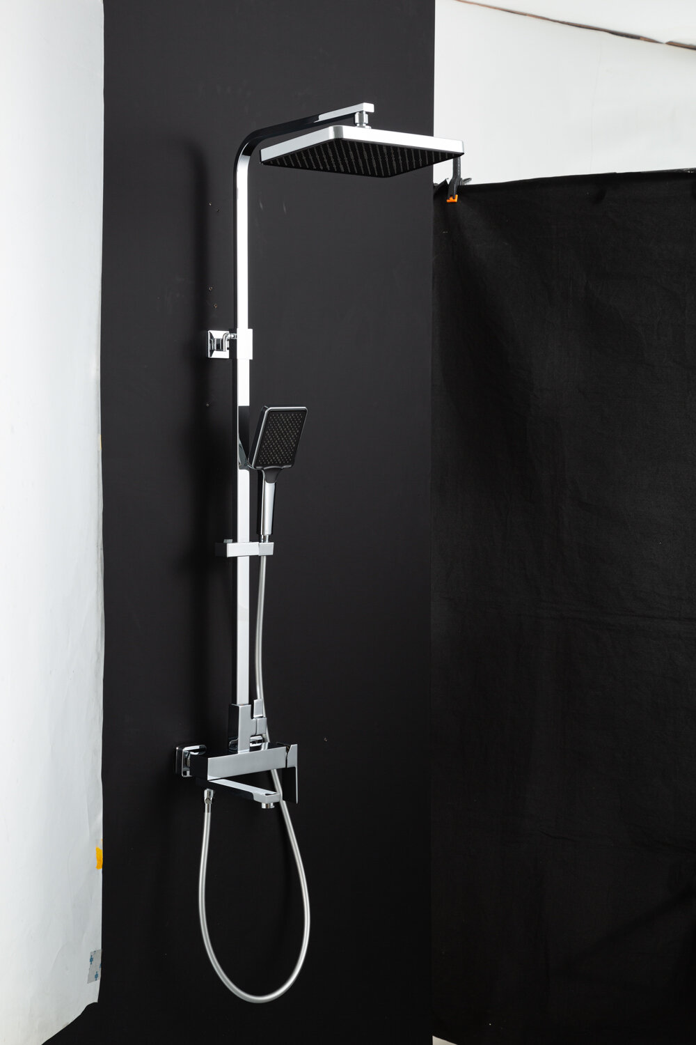 Душевая стойка FRAP F2491, хром, латунный корпус, душ 32*22 см