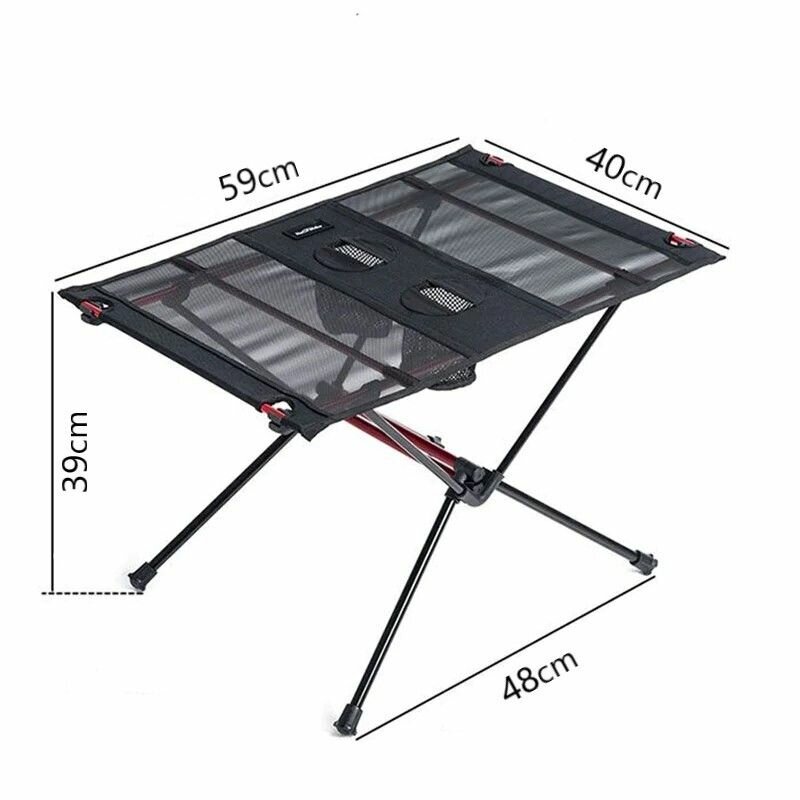 Стол Naturehike складной походный FT07, 59х40х39, NH19Z027-Z, Черный