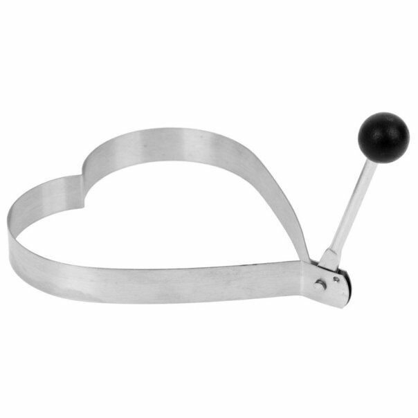 Форма для оладий и яичницы "Сердце", размер 9*8см, с ручкой, нержавеющая сталь