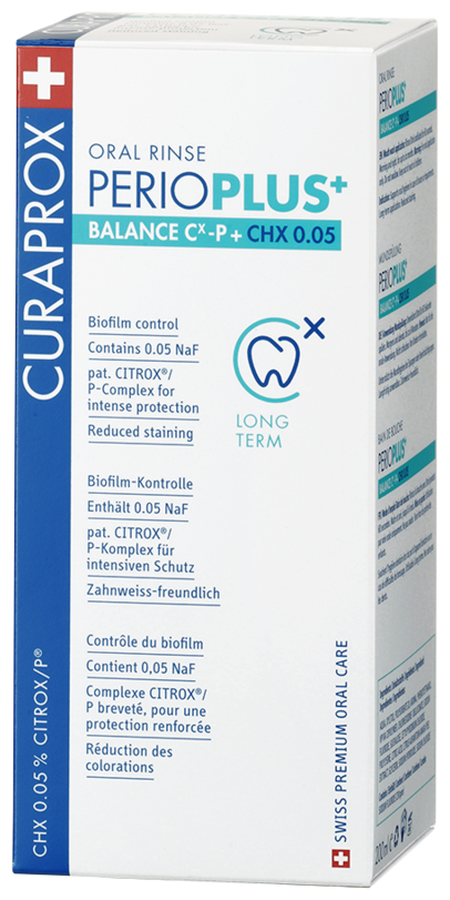 Жидкость - ополаскиватель CURAPROX Perio Plus Balance PPB205, с содержанием хлоргексидина 0,05%, (200 мл)