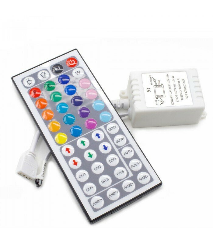 Контроллер RGB 12 В. 6 А. 72 Вт. Прием сигнала ИК
