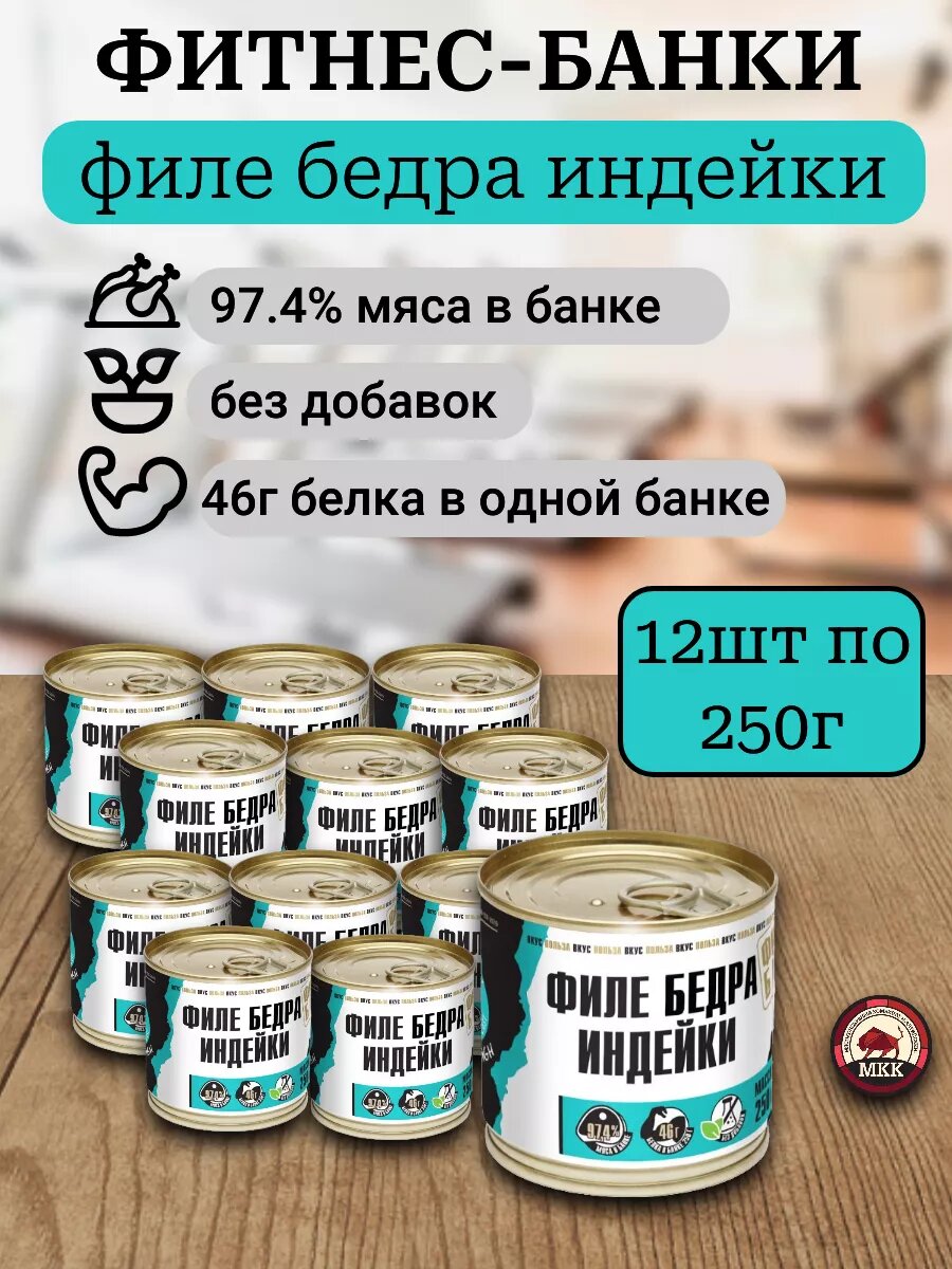 Фитнес-банки, филе бедра индейки 250гр