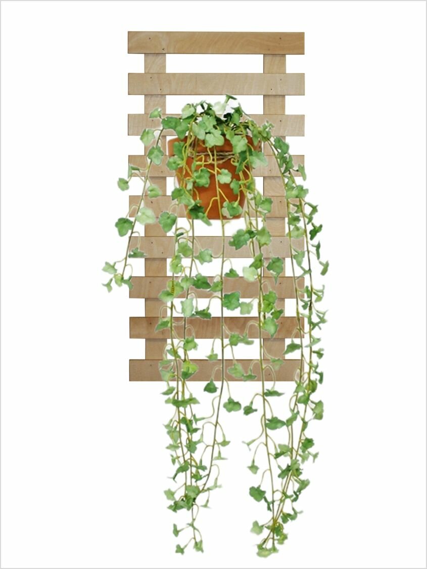 Настенная решетка для кашпо. 60х30см. Покрыта масло-воском.