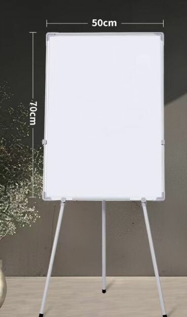 Доска-флипчарт магнитно-маркерная демонстрационная для офиса и дома на треноге c держателями для бумаги 50х70 см DD
