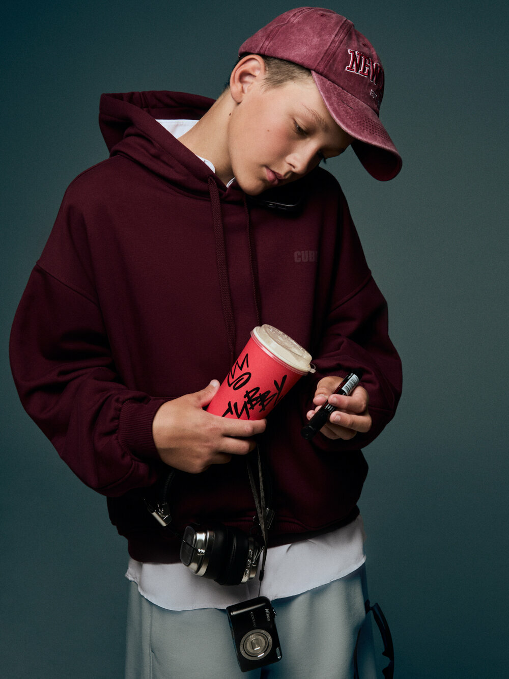 Худи КБ 302927/бордовый 1528