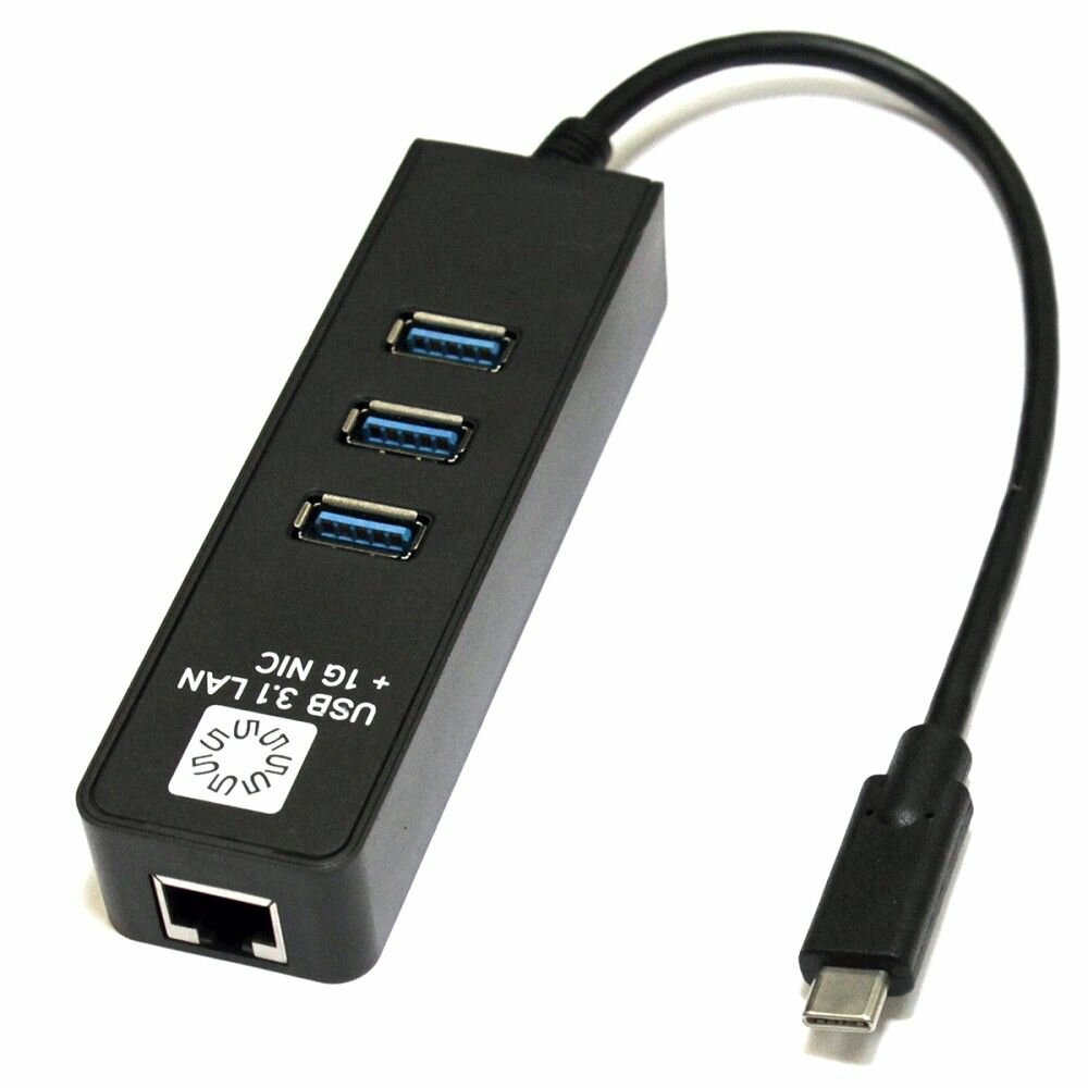 5bites кабели Кабель - адаптер UA3C - 45 - 10BK USB3.1 сетевая карта 3 USB3.0 RJ45 1G BLACK