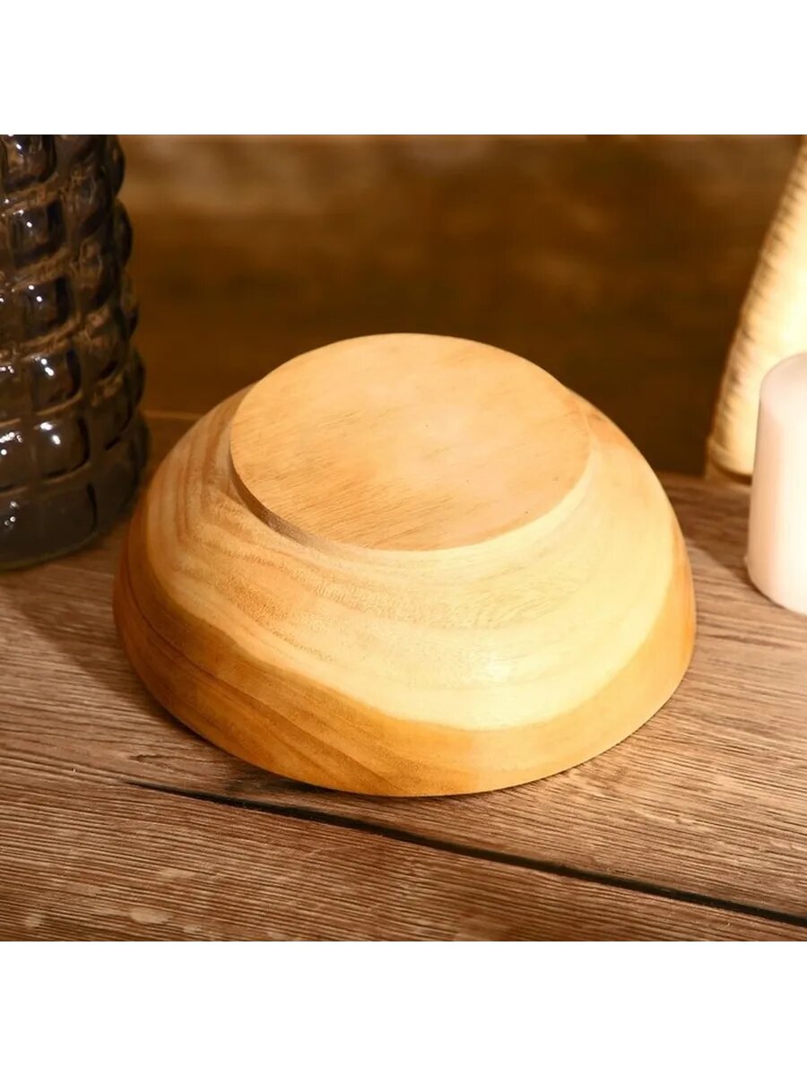 Элегантный деревянный салатник 20 см