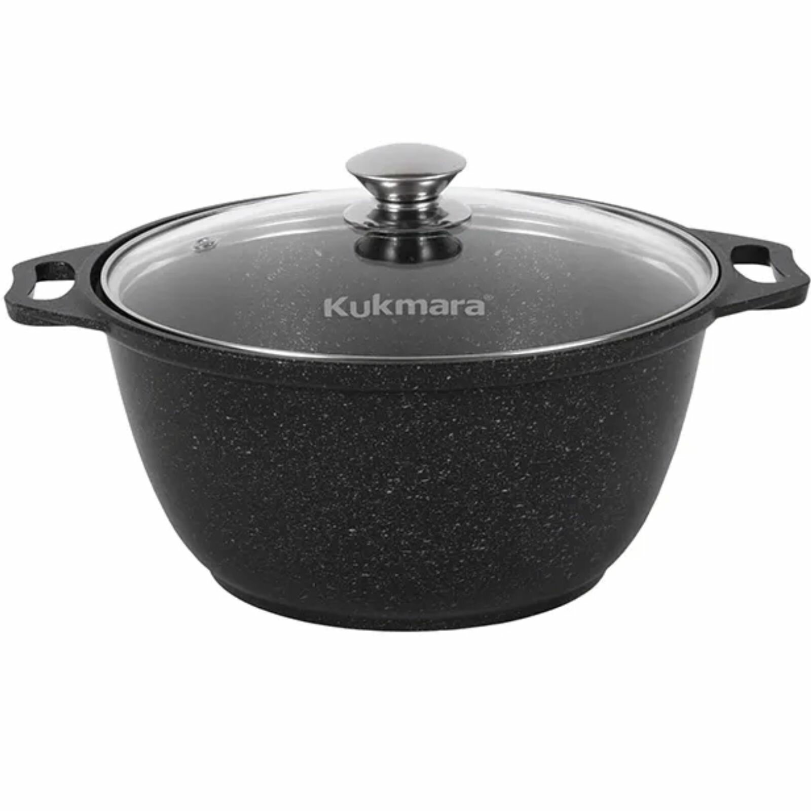 Казан-Кастрюля 2л d200 h102 АП-Темный Мрамор Ст/Кр Ровное Дно Цв/Уп Kukmara КМТ22А