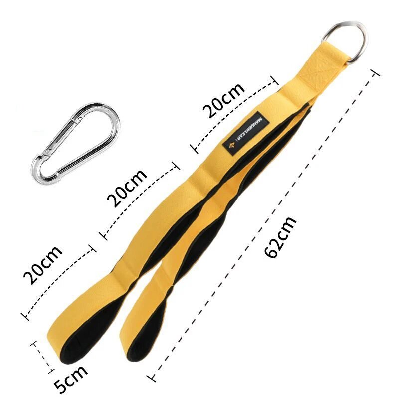 Универсальная веревка для трицепса, удлиненная веревка для тяги трицепса для фитнеса, Желтый, Желтый