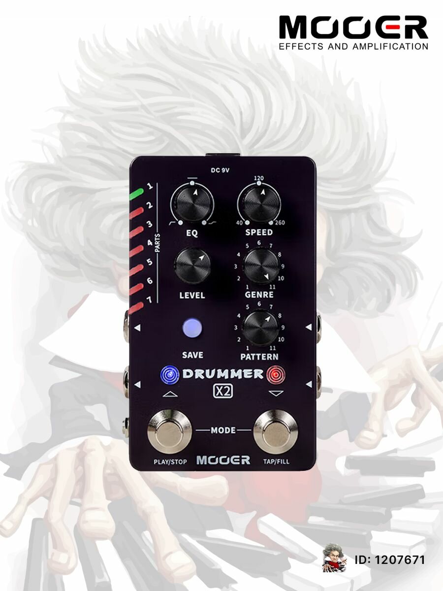 MOOER DRUMMER X2 (двухпедальная ударная установка с одним блоком)