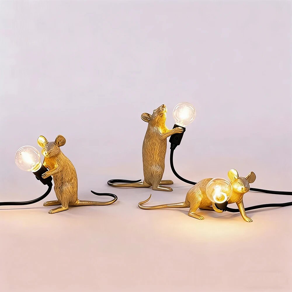 Настольная LED-лампа Nordic Mouse в современном стиле для дома, прикроватная лампа, освещение для интерьера, декоративные светильники, напольные лампы