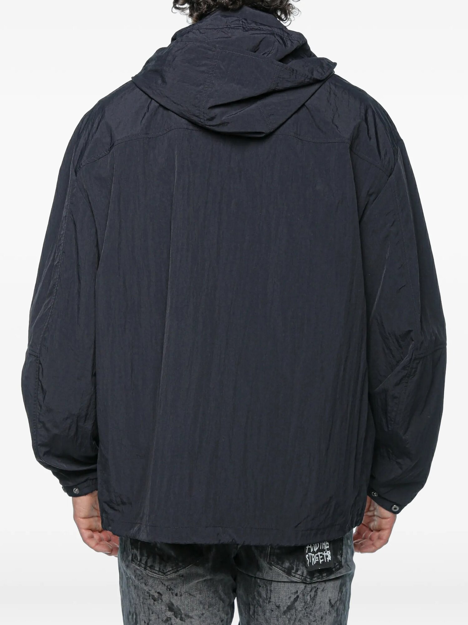 Куртка Armani Exchange Logo-patch hooded jacket, размер XL, black/black — фото 1