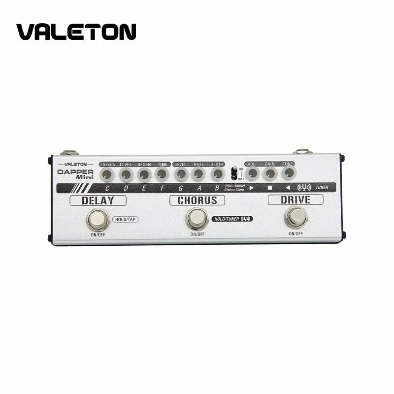 Valeton Dapper Mini Педальный привод с несколькими эффектами, Овердрайв, дисторшн-тюнер, задержка припева