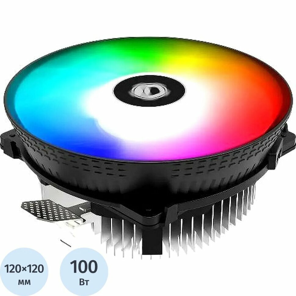 Кулер ID-Cooling DK-03 RAINBOW RGB AM5/4/1151/1200/1700 черн/бел 4-pin 100W, 2134792