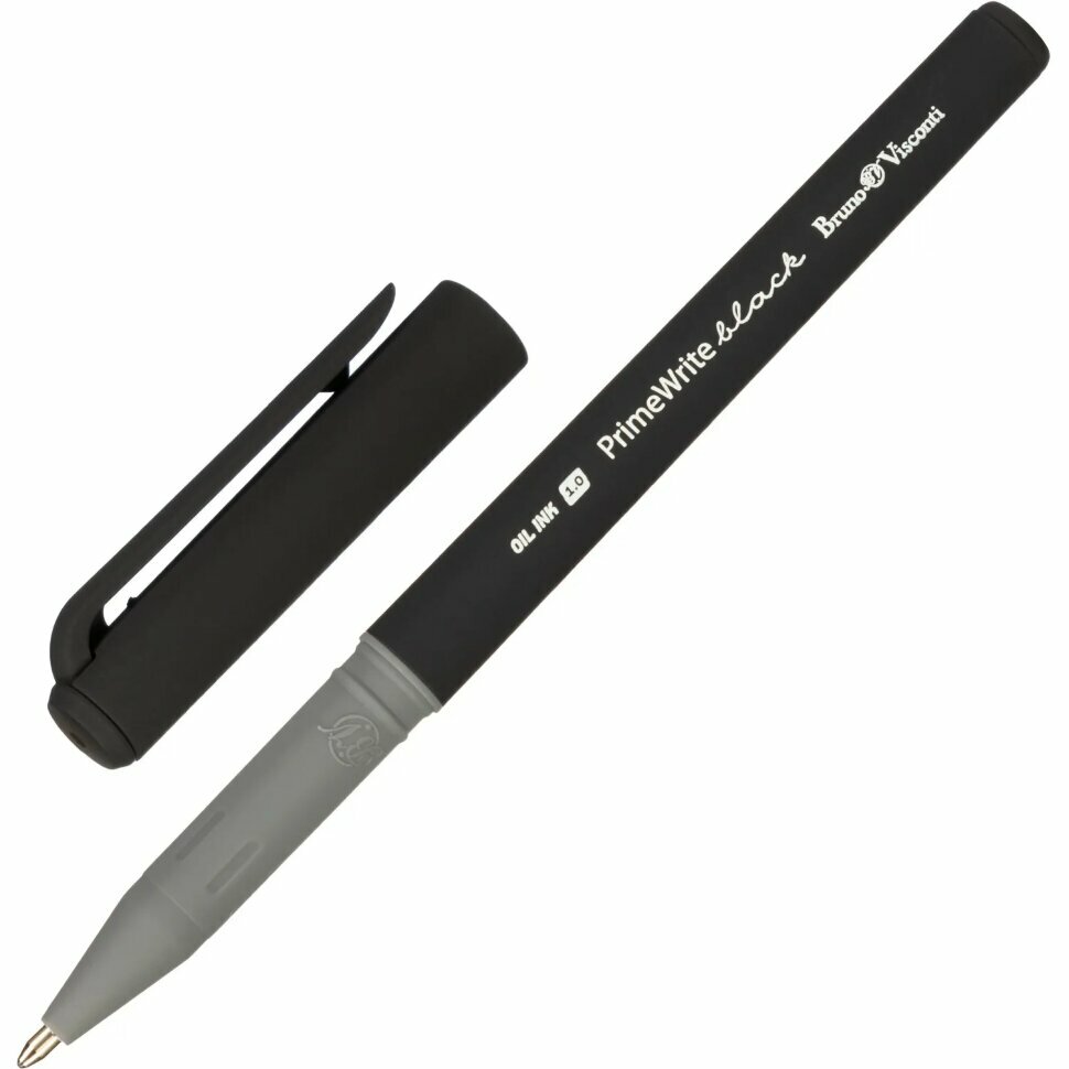 Ручка шариковая неавтомат. PrimeWrite.Basic.Black маслян,1мм, син 20-0295/04, 2126993