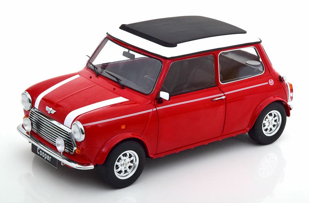 Модель коллекционная KK-SCALE Mini cooper lhd sunroof red white