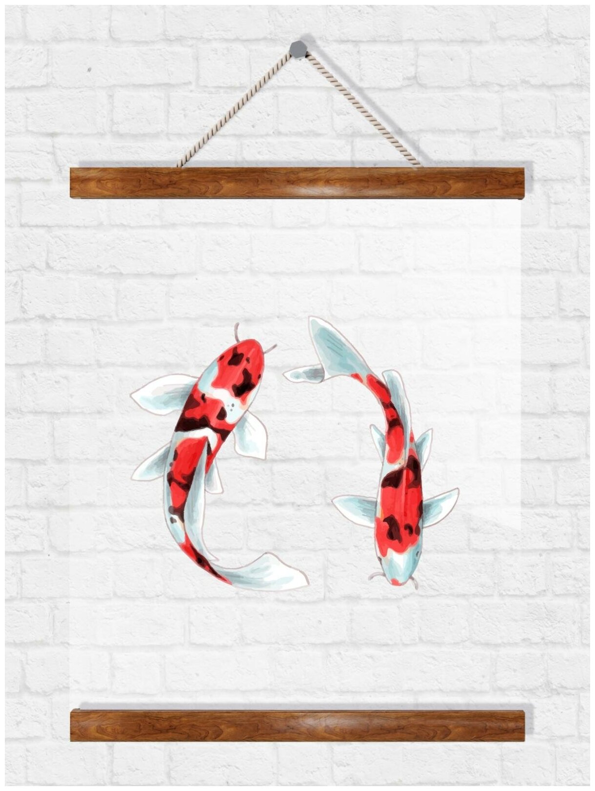 Постер / Плакат / Картина Прозрачный постер - Две красивые рыбки 50x70