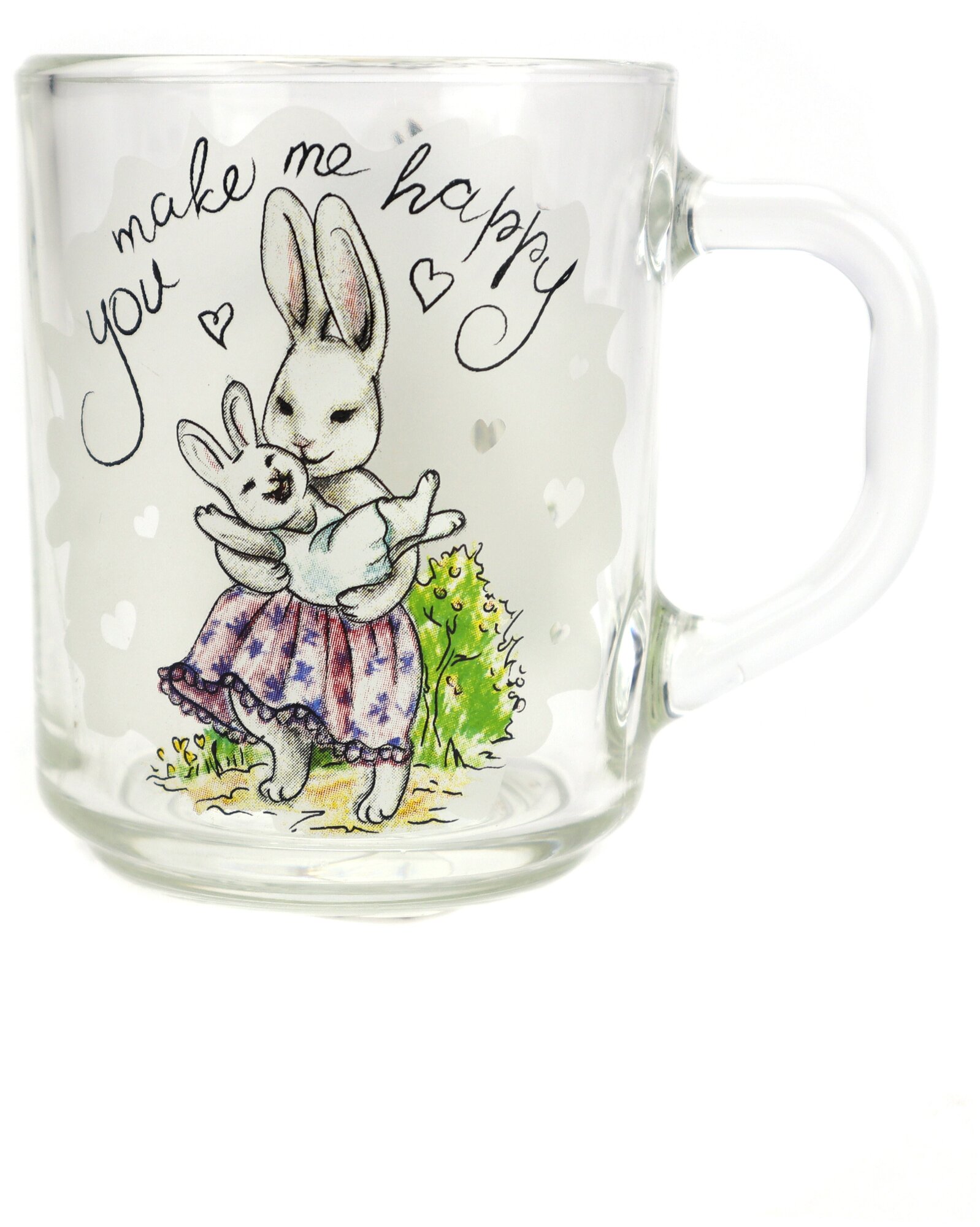 Кружка ND Play Кроль-Вилль, 230мл, стекло, для горячих напитков, с декором, для детей