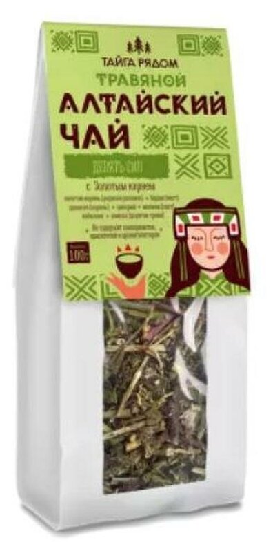 Алтайский чай "Девять сил" с марьиным корнем "Тайга рядом" 100 г