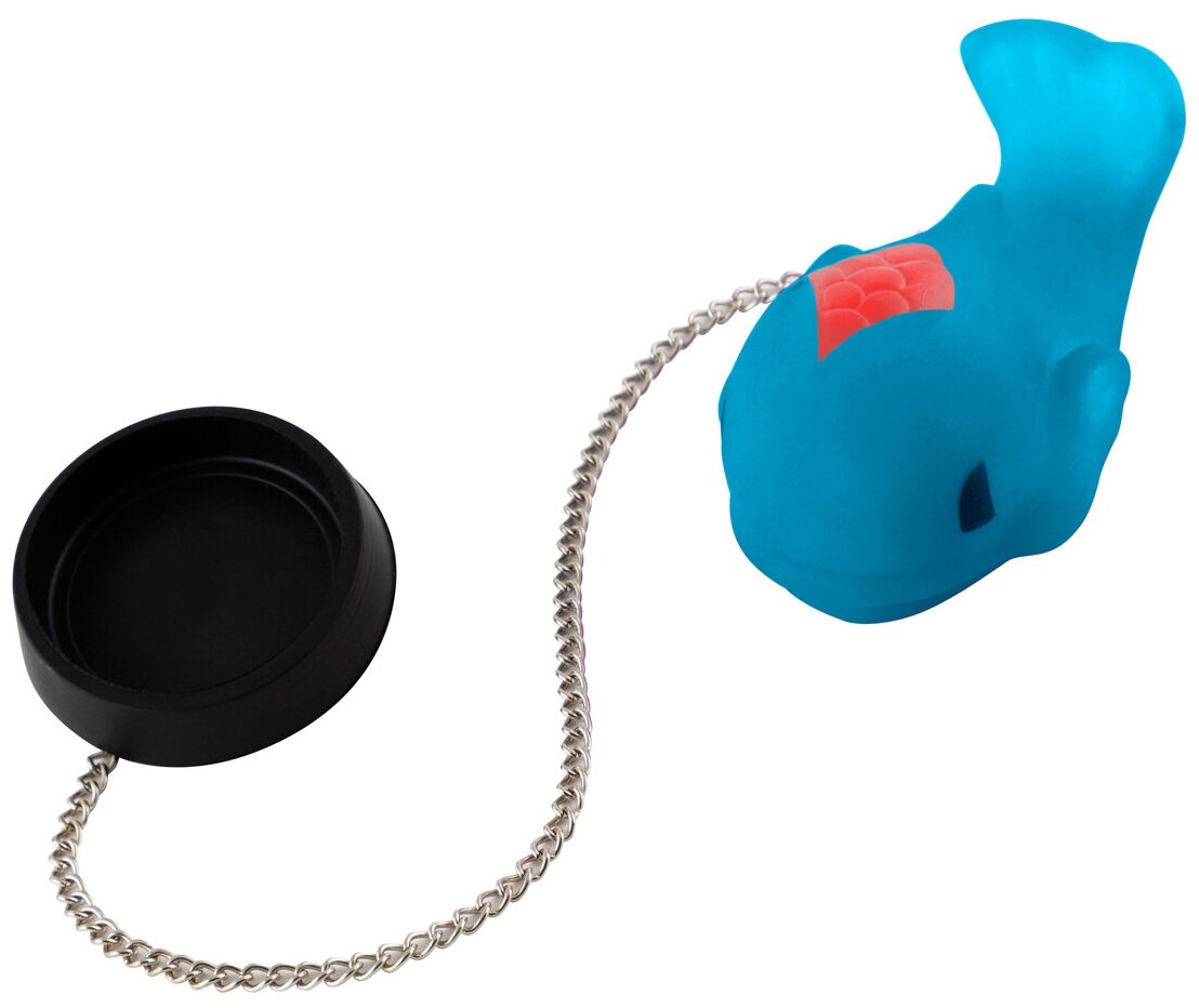 Пробка для ванн Рыжий кот "Кит", резина, цепочка длиной 30 см