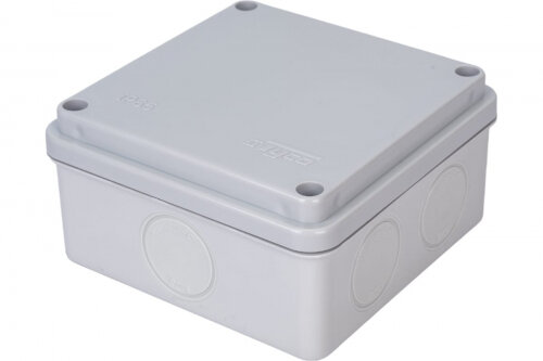 Коробка распределительная Ruvinil ОП 100х100х50мм двухкомпонентная 7 вводов IP65 сер. 67250