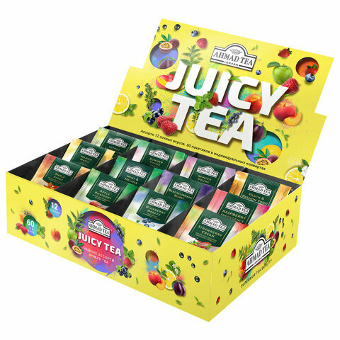 2 шт. Чай AHMAD "Juicy tea" ассорти 12 вкусов, набор 60 пакетиков, N074