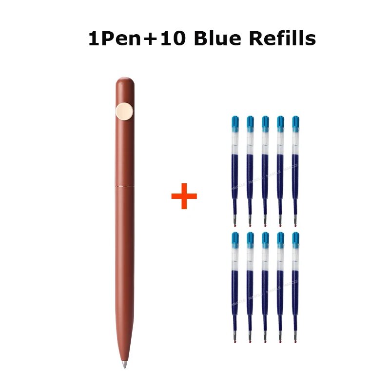 Xiaomi металлическая гелевая ручка 0,5 мм Синий, 1Orange10Blue Ink