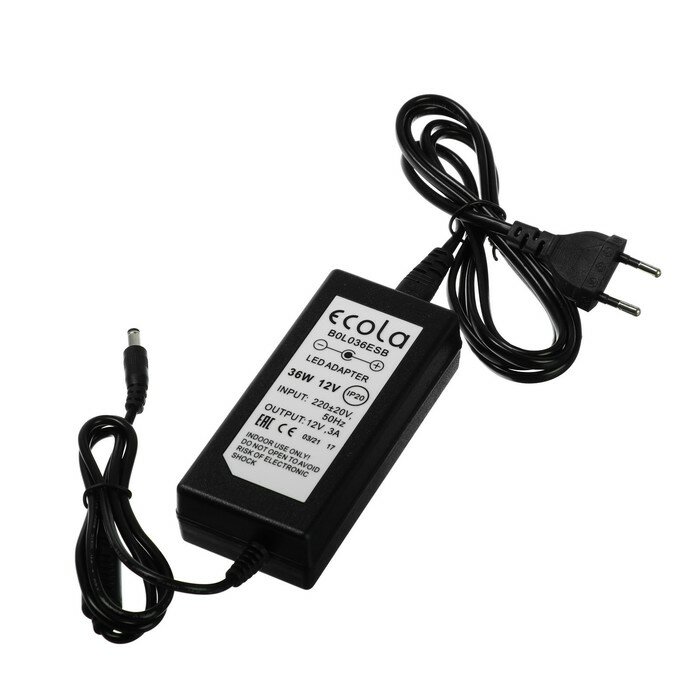 Ecola Адаптер для светодиод. лент 12V 36W B0L036ESB
